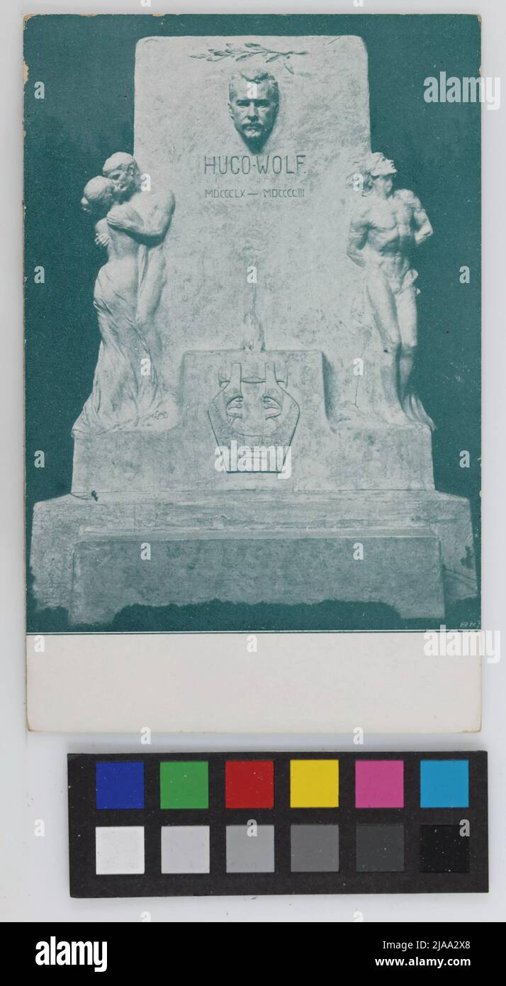 11., Central Cemetery - honorary grave by Hugo Wolf, postcard. Brothers ...