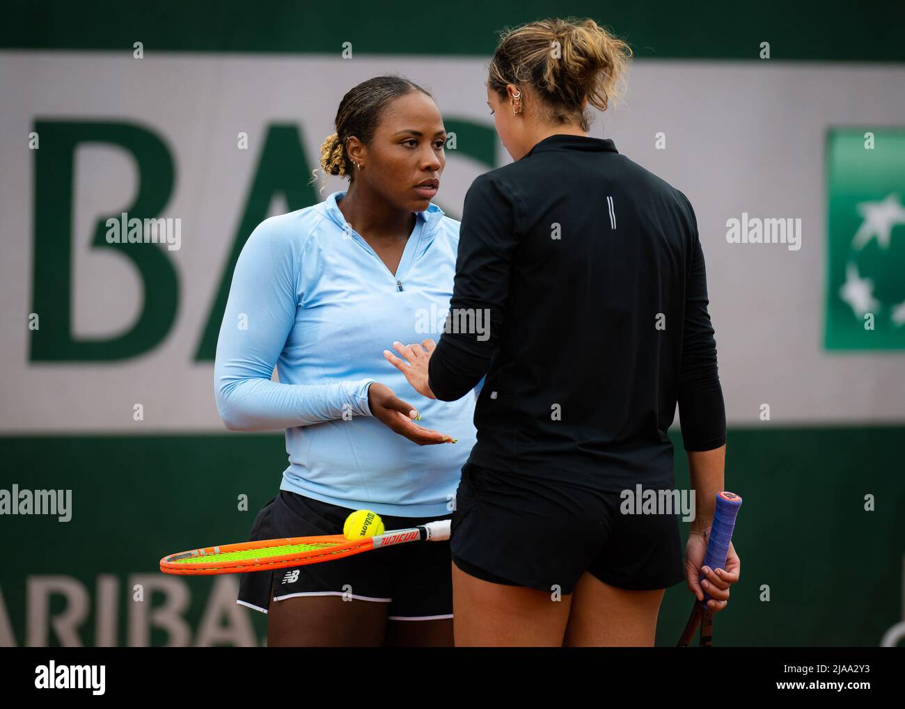 Madison Keys of the United States & Taylor Townsend of the United ...