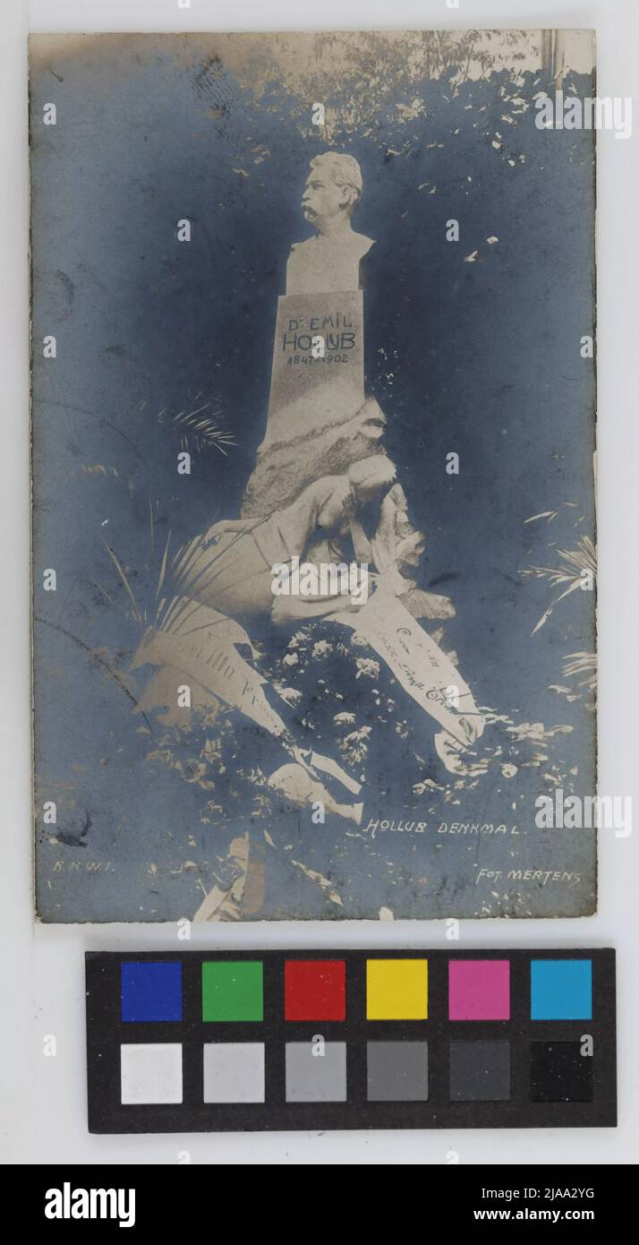 11., Central Cemetery - honorary grave by Emil Holub, postcard ...