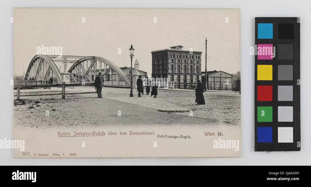 Danube Canal-Stadion Bridge (formerly Kaiser-Joseph Bridge), postcard ...