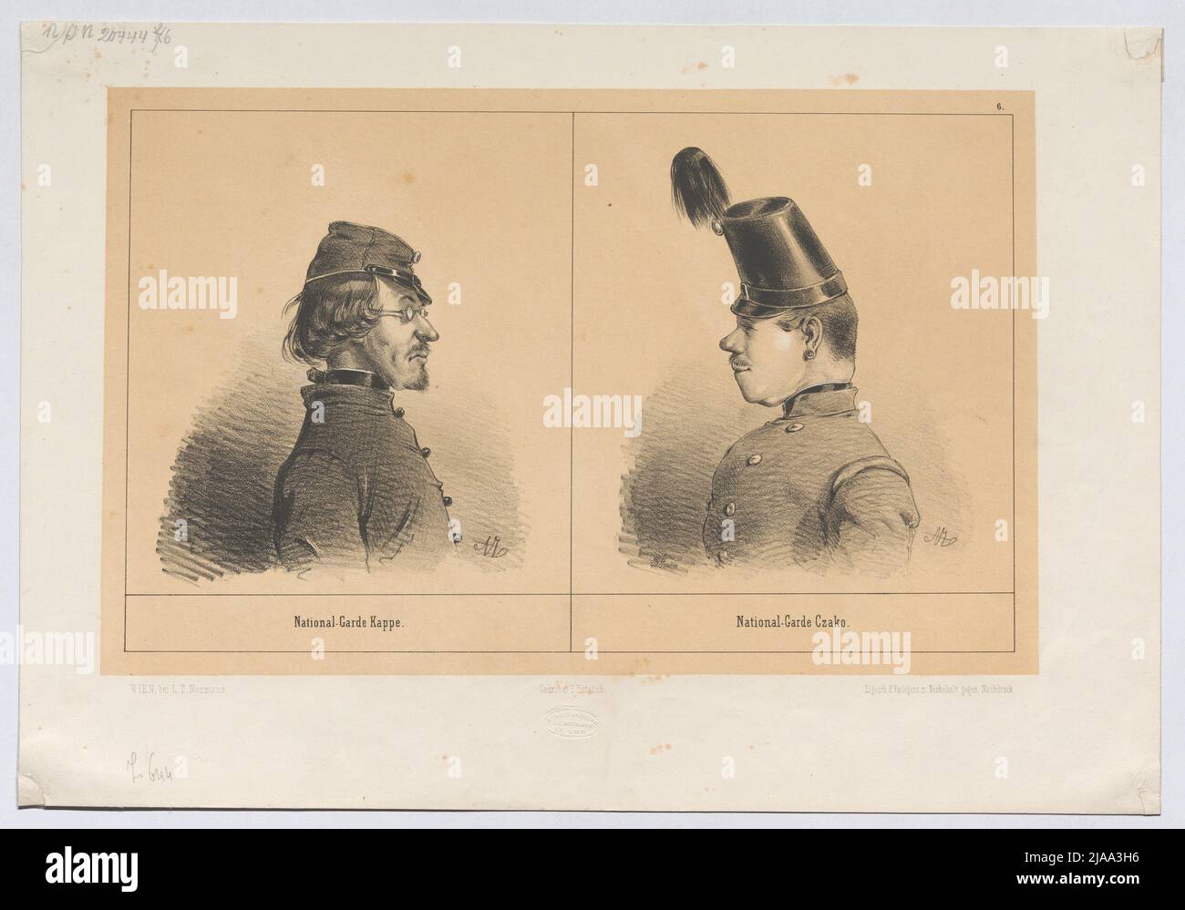 "National Guard cap.-National Guard Czako." (No. 6 of the series ...