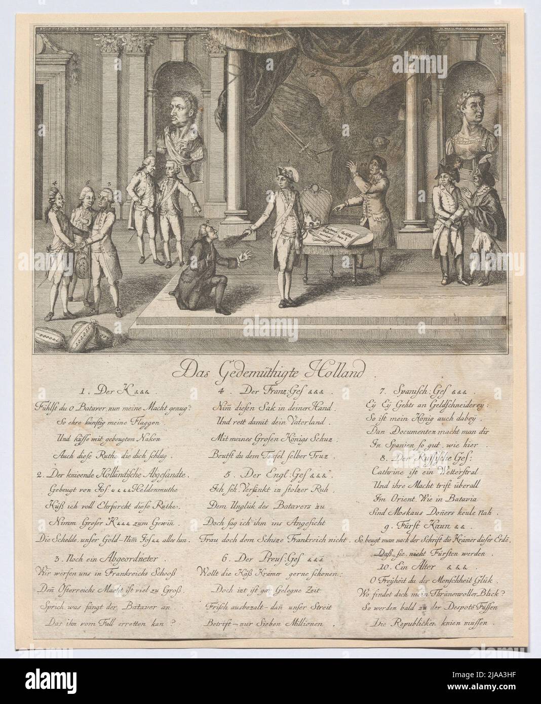 "The remedied Holland". Satirical sheet: Joseph II and the Messenands ...