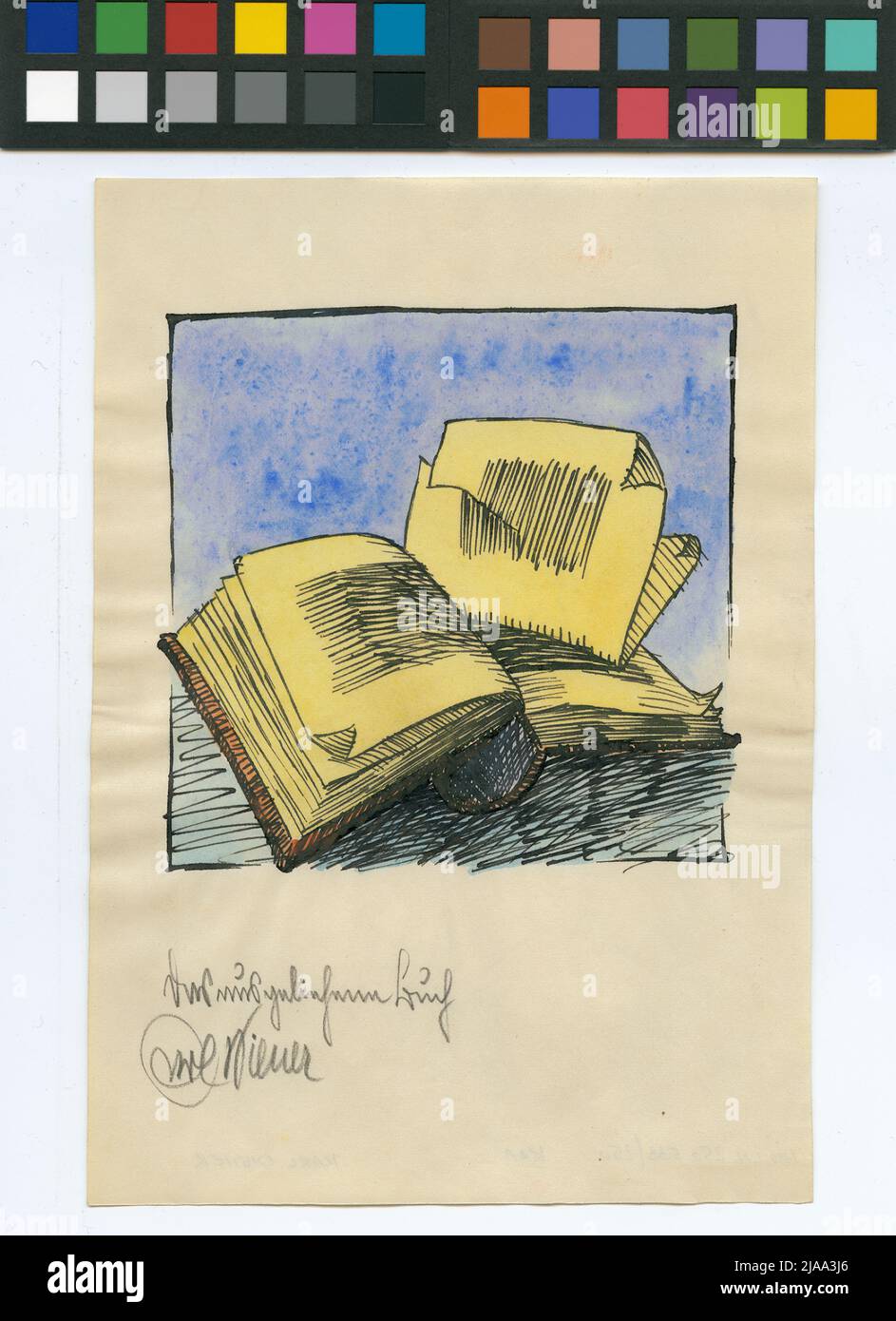 The never read book ". Karl Wiener (1901-1949), artist Stock Photo - Alamy