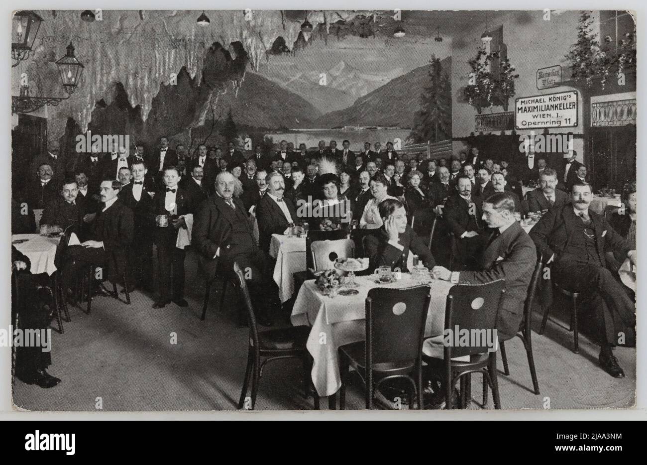 1st, Opera Ring 11 - "Michael König's Maximiliankeller", postcard. J. G ...