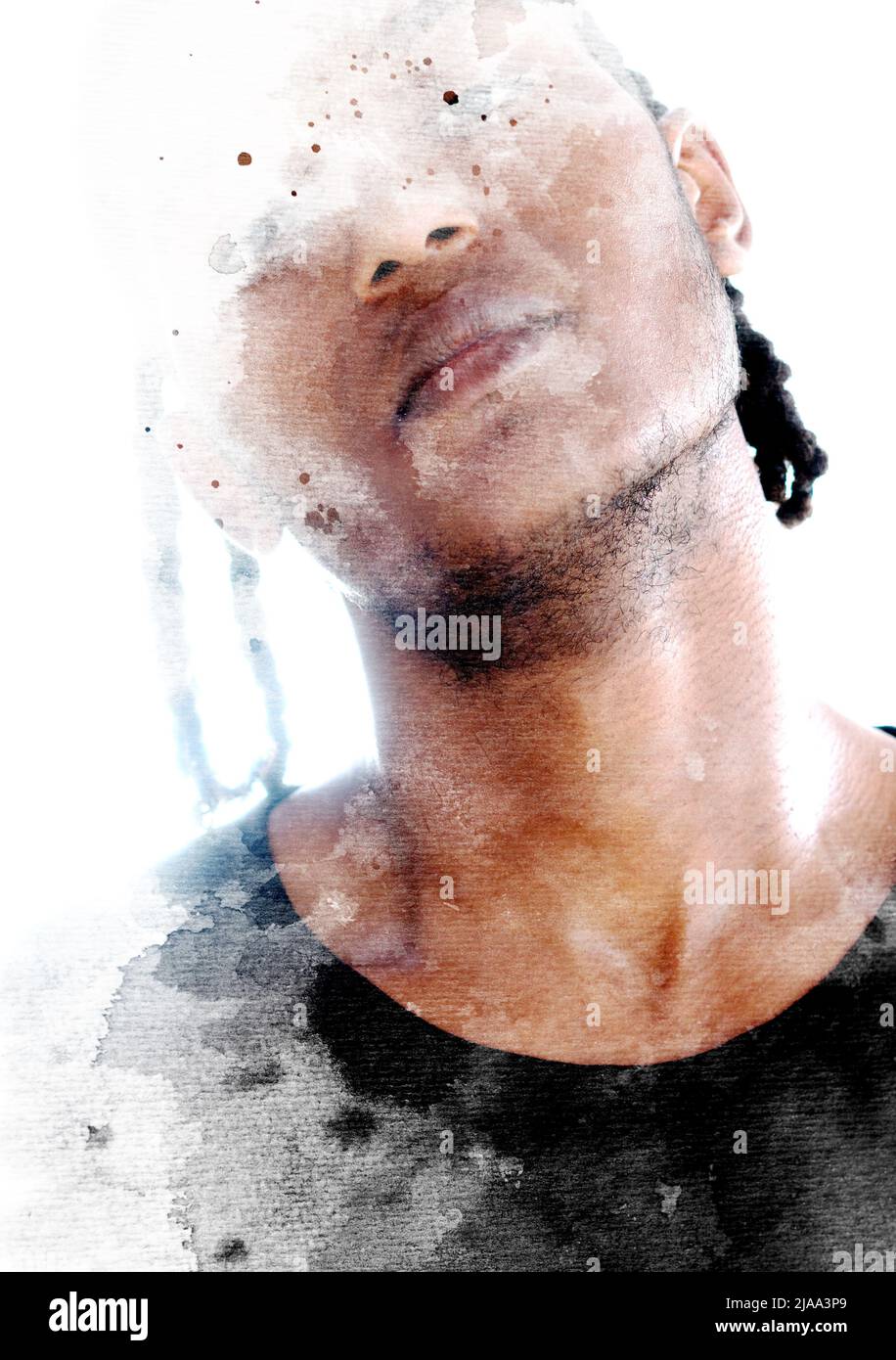 Paintography. Young hip hop artist in a creative flow Stock Photo - Alamy