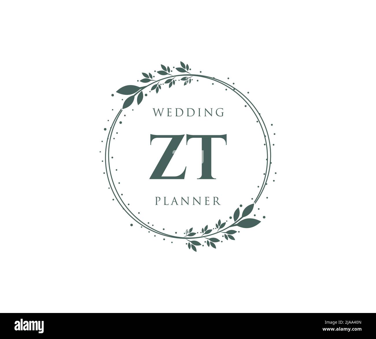 ZT Initials letter Wedding monogram logos collection, hand drawn modern ...