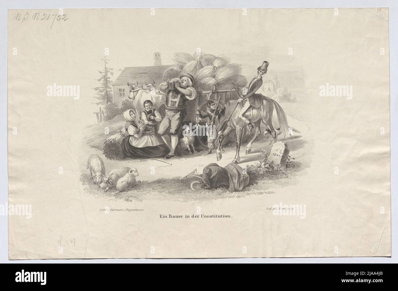 "A farmer in the constitution" (satire on the revolution of 1848). E ...