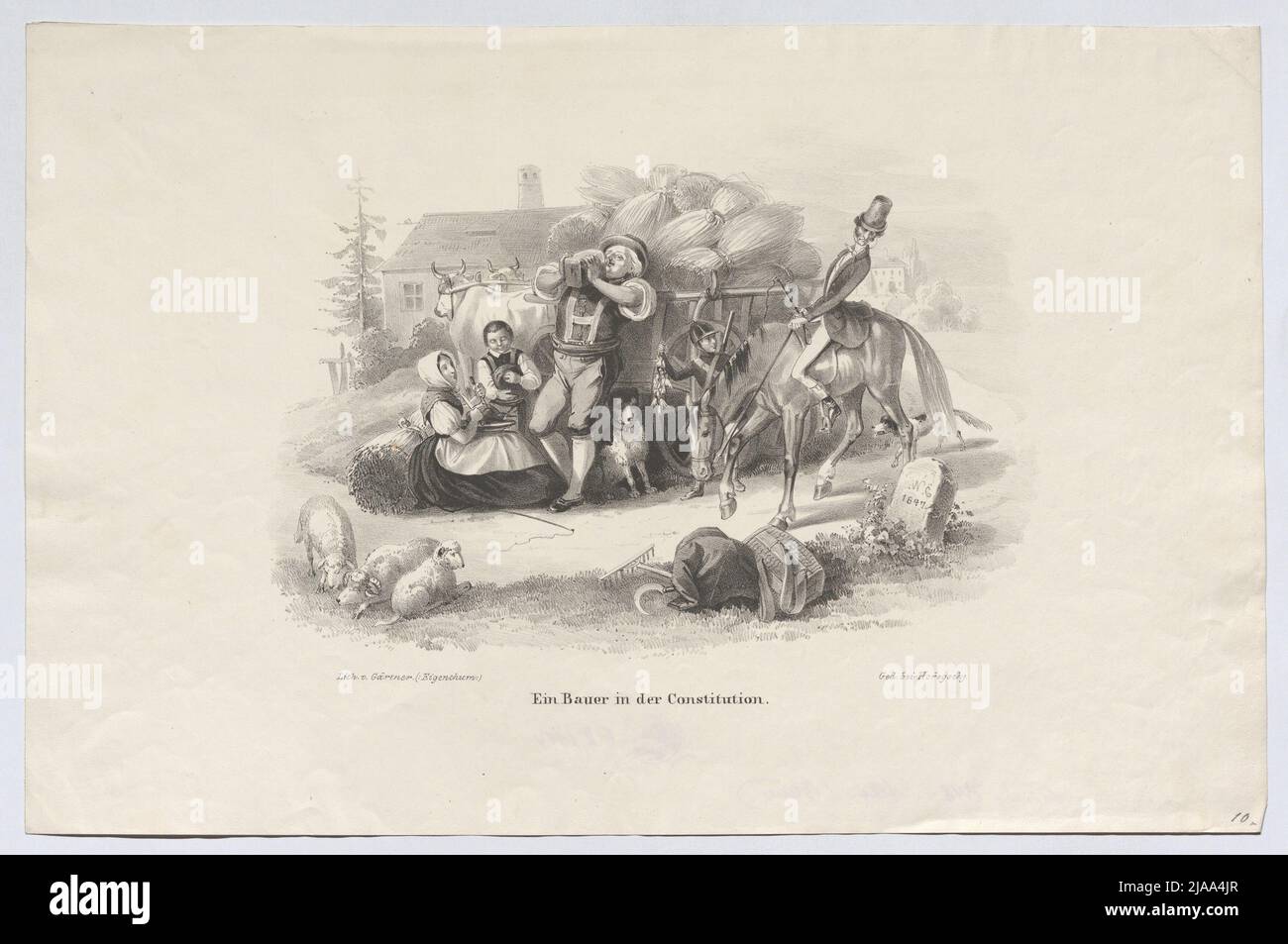 "A farmer in the constitution" (satire on the revolution of 1848). E ...