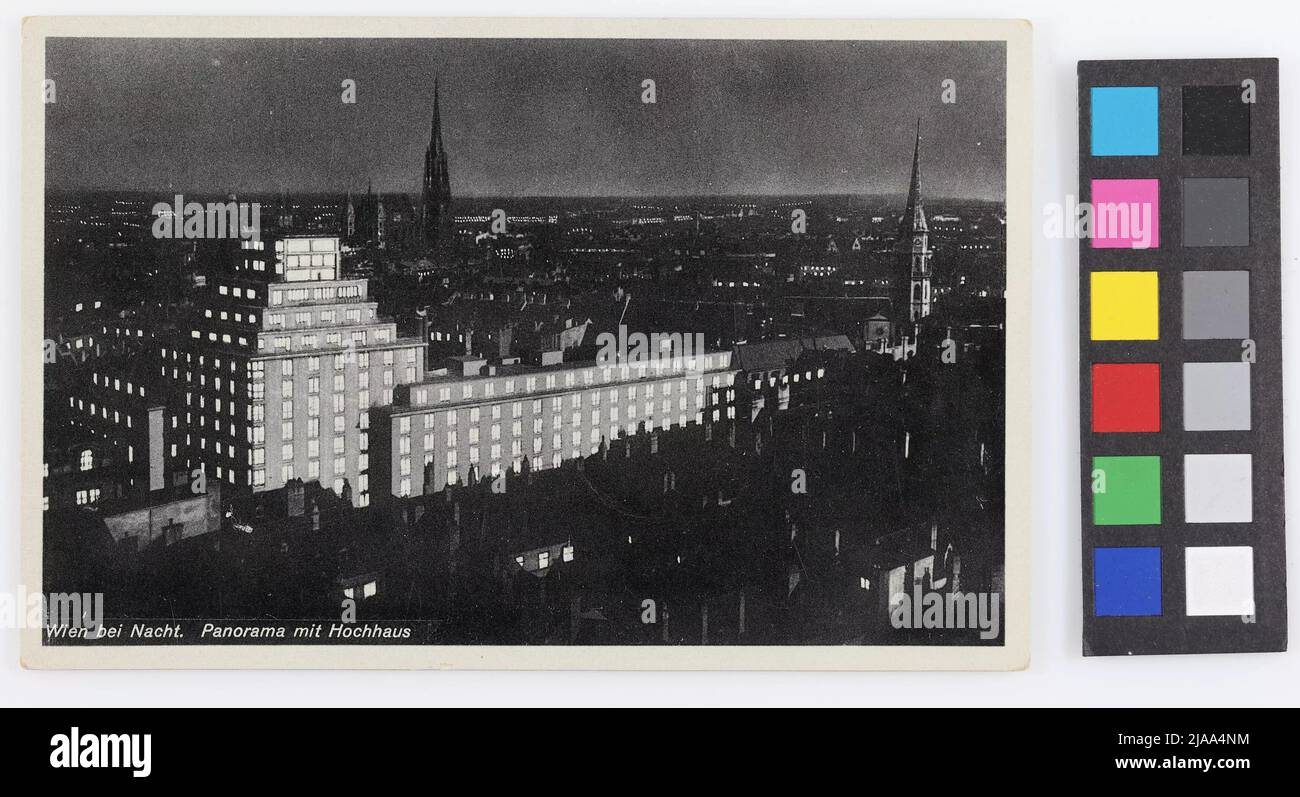 Vienna at night. Panorama with high -rise. Unknown Stock Photo - Alamy