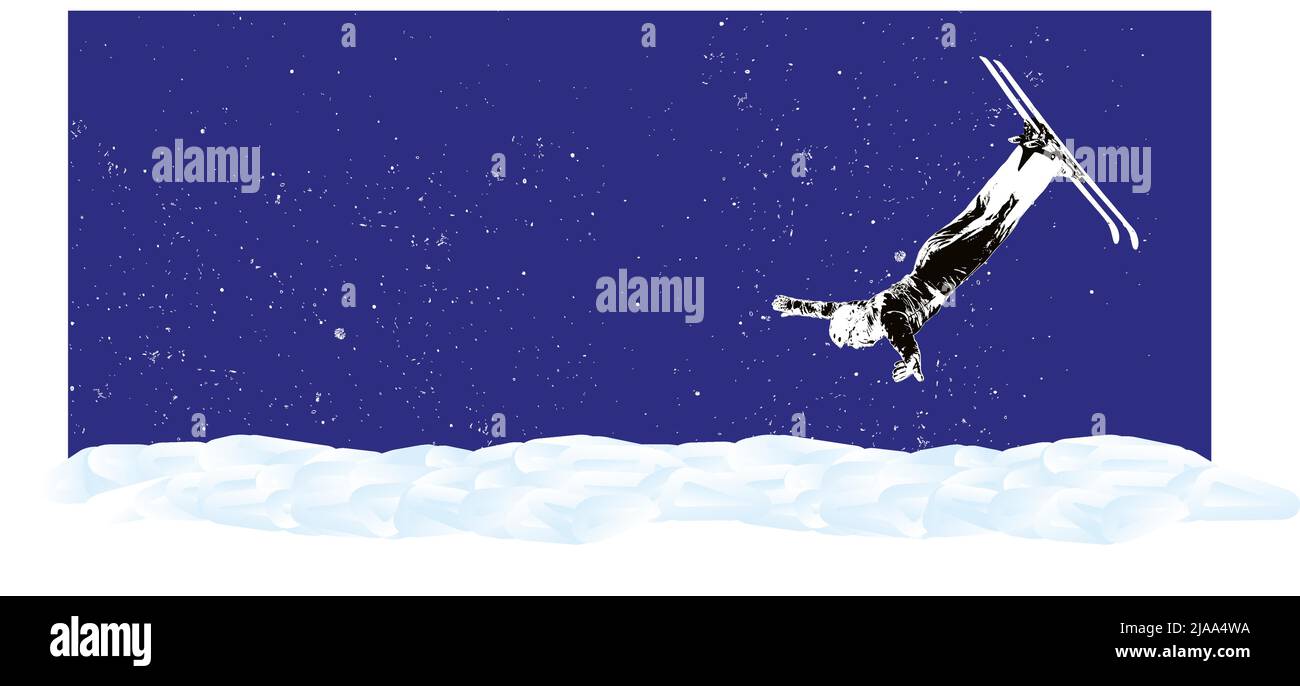 Freestyle Ski Jump - Vector Illustration Stock Vector Image & Art - Alamy