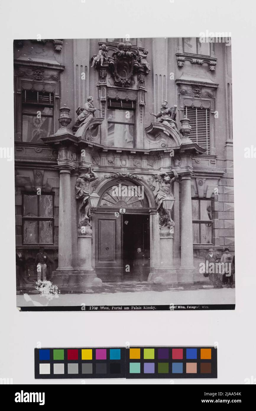 1., Freyung 4 - Palais Kinsky - Portal. Josef Wlha (1842-1918), artist ...