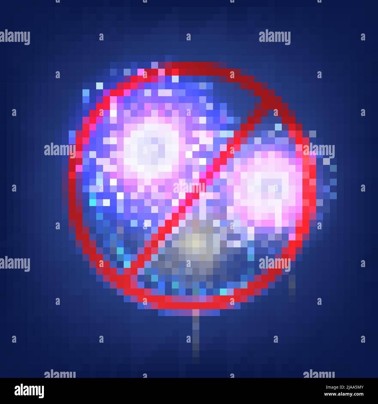 Fireworks forbidden sign realistic composition with view of colorful ...