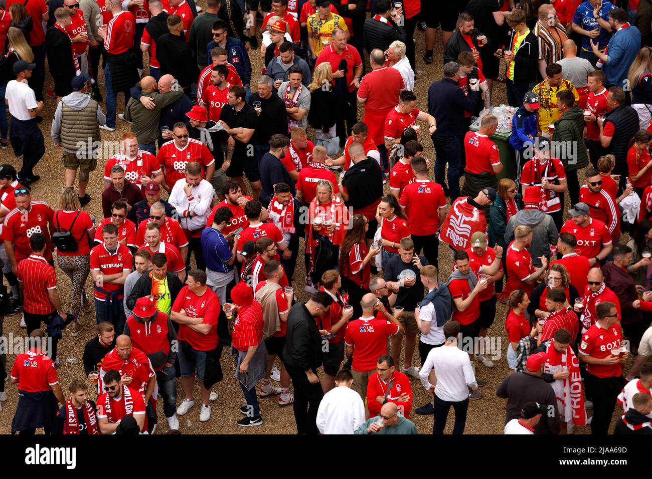 Nottingham Forest fans in a bar area before the Sky Bet Championship ...