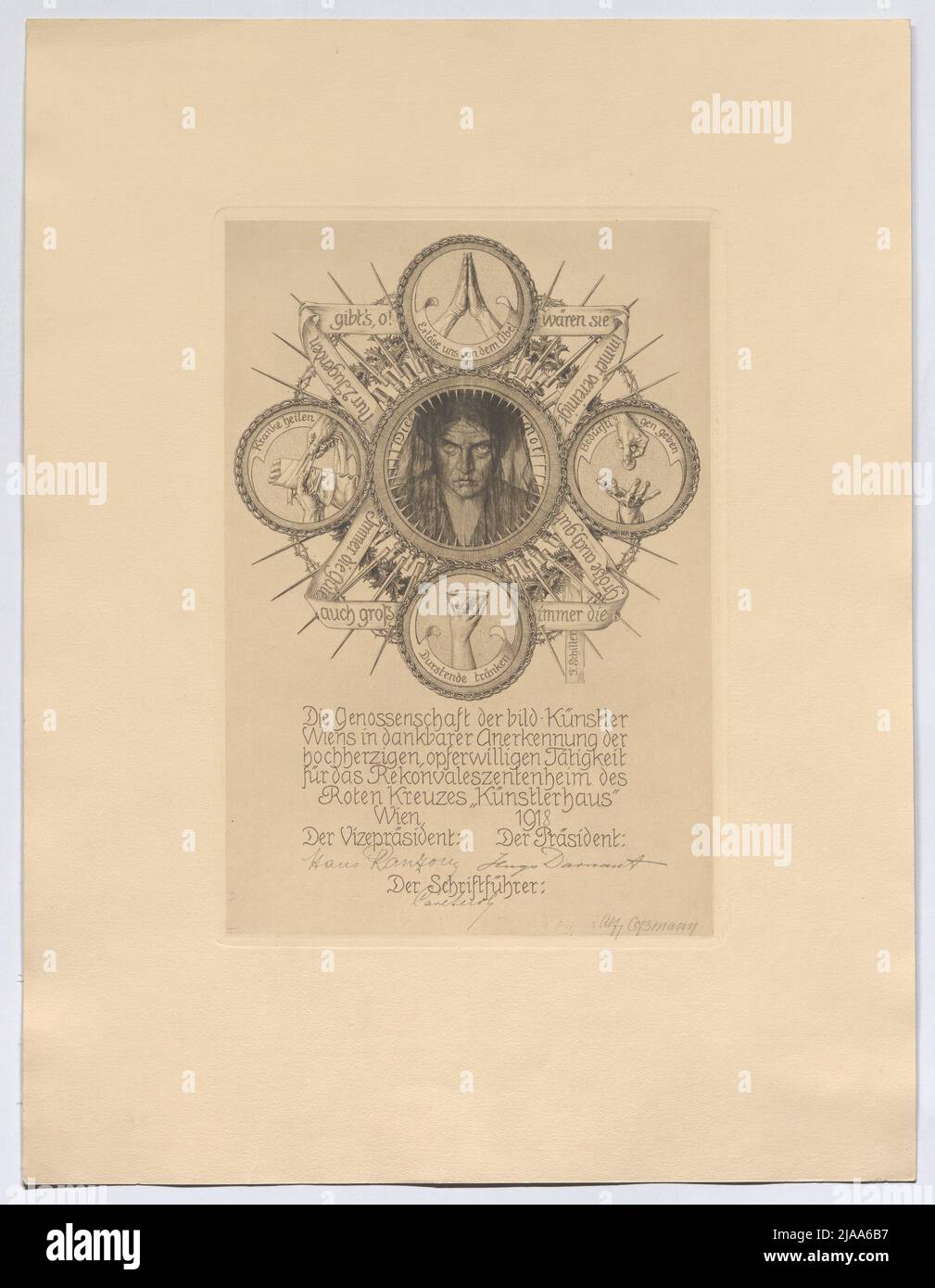 Memorial sheet of the cooperative of visual artists for the ...