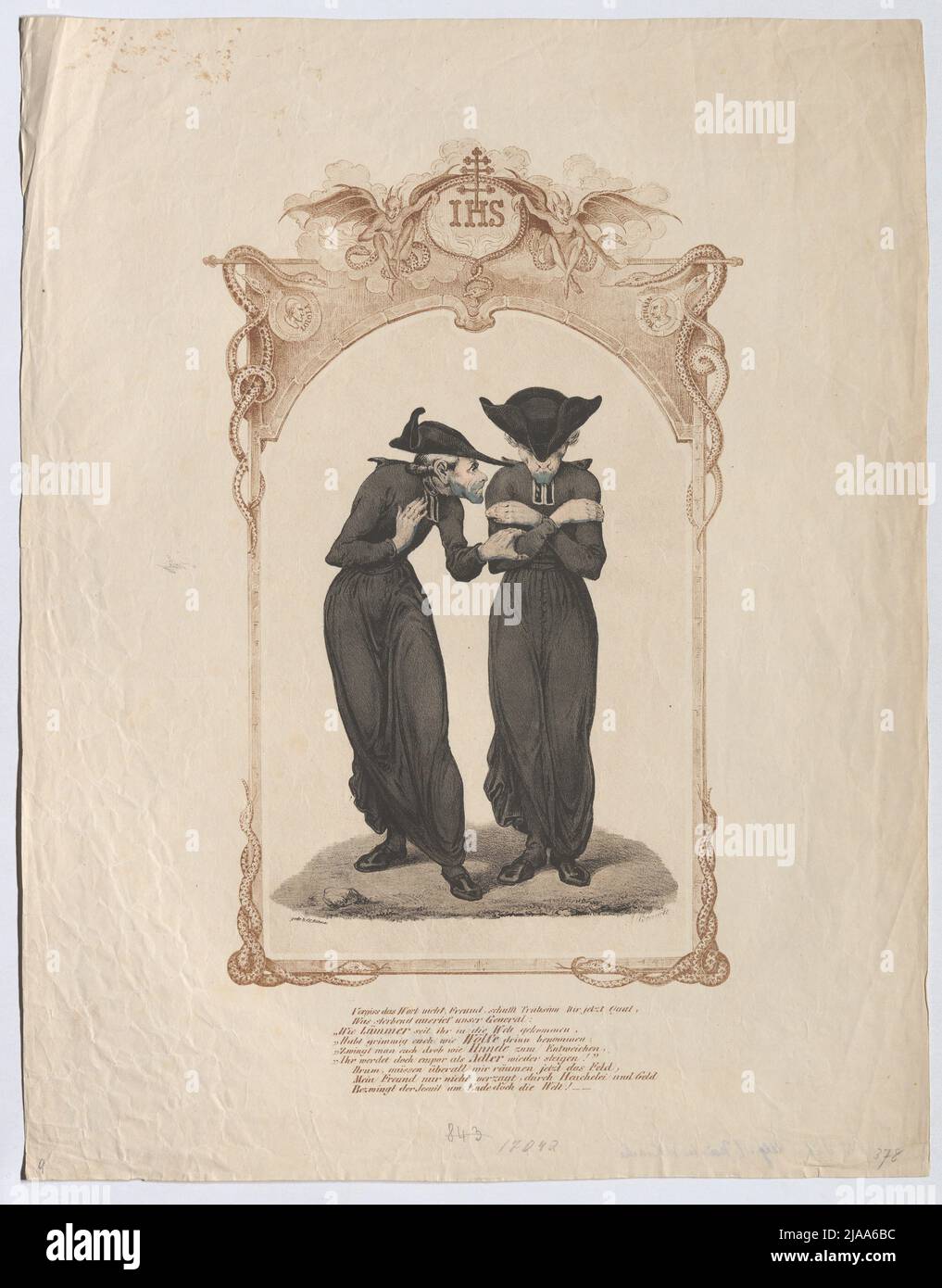Two Jesuits in conversation (cartoon). J. Brandt, Lithographer, C. C ...