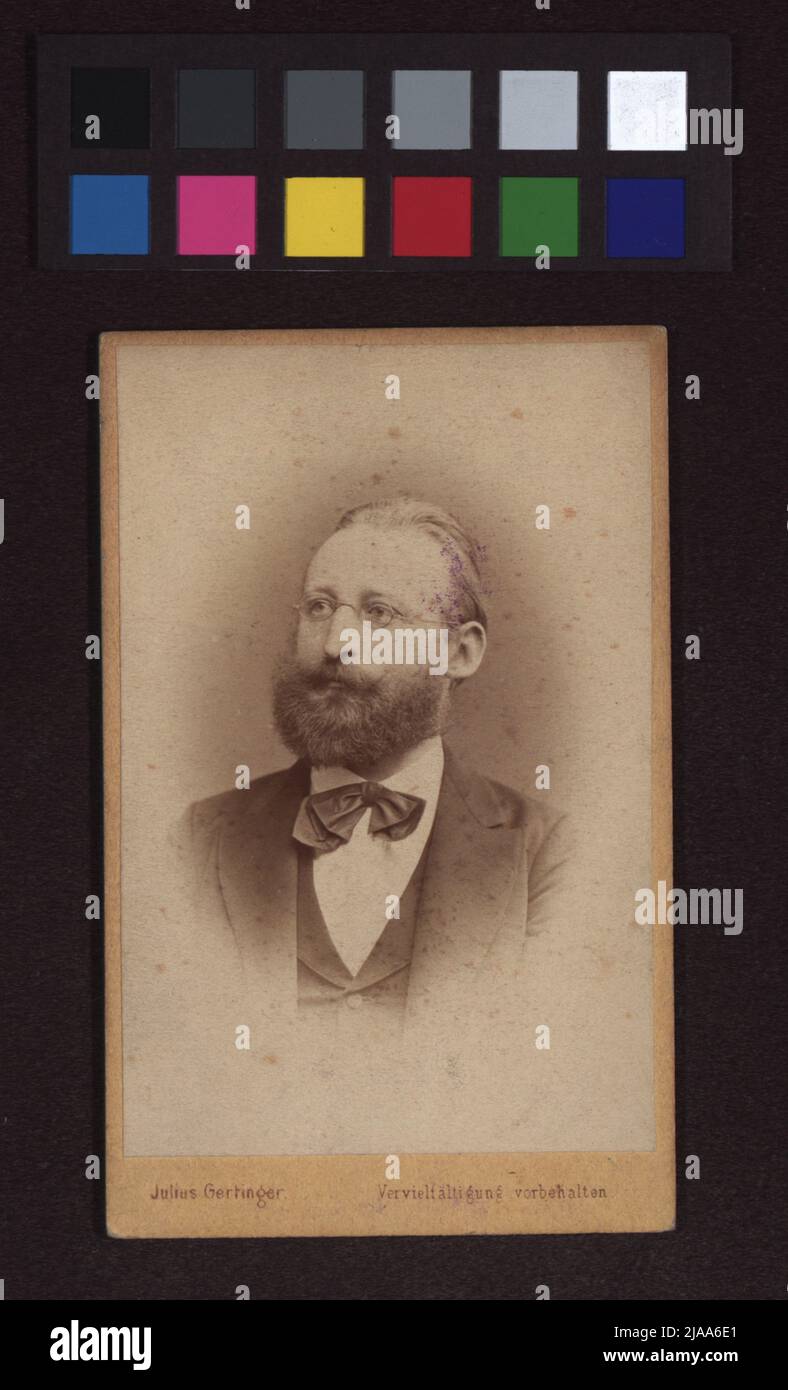 Ludwig Anzengruber. Julius Gertinger (1834—1883), Photographer Stock ...