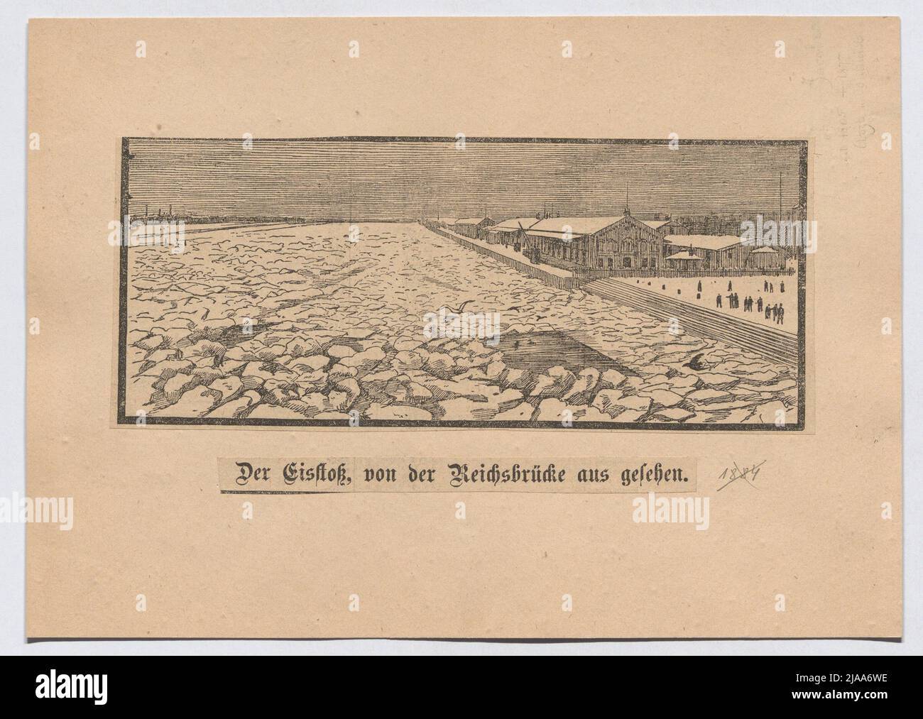 Cut out newspaper illustration: "The ice shock, seen from the Reich ...