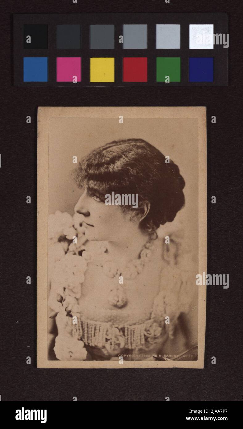 Sarah Bernhardt (1844-1923), actress. Napoleon Sarony (1821-1896), photographer Stock Photo - Alamy