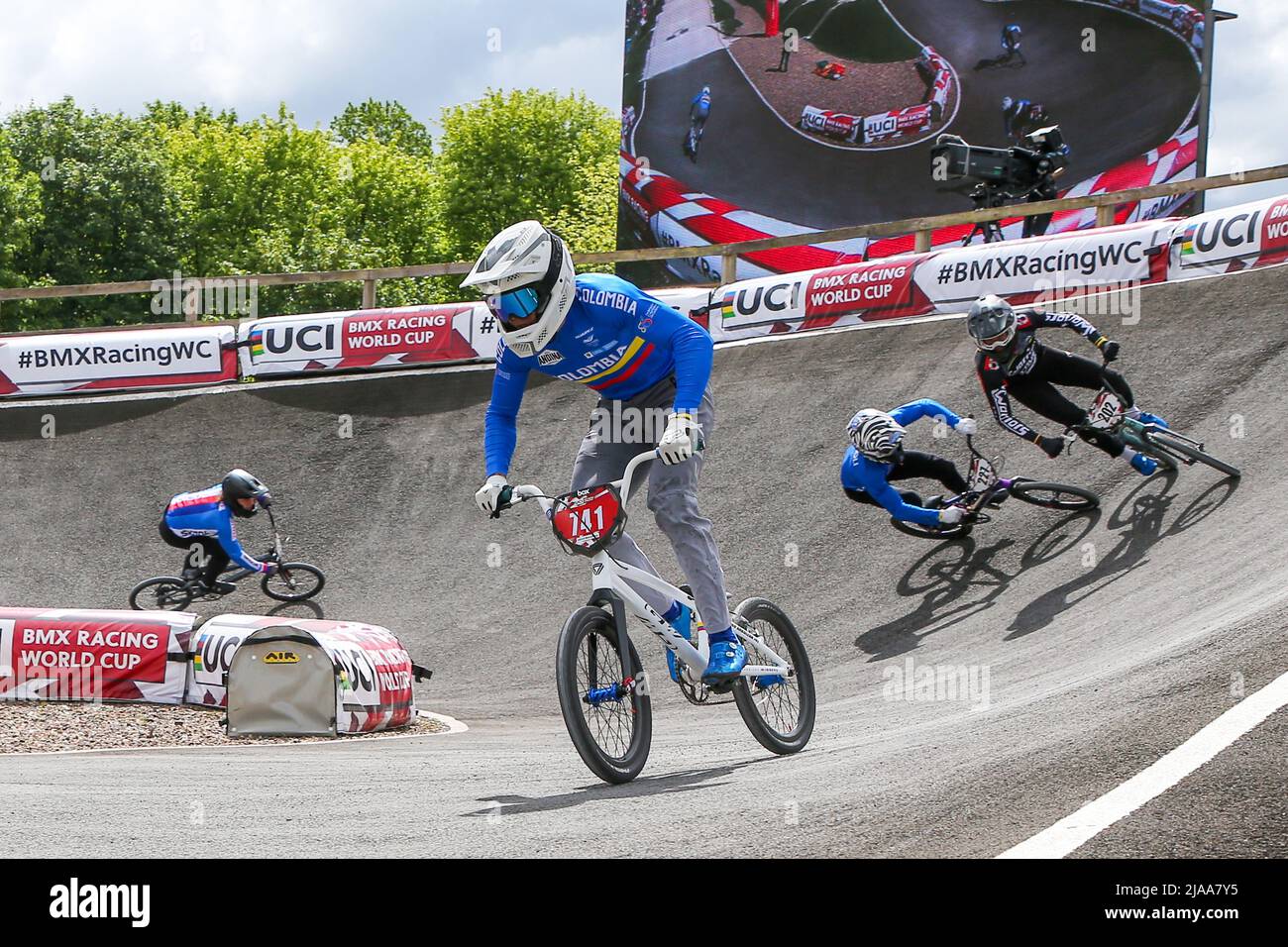 Glasgow, UK. 29th May, 2022. On the second and final day of the UCI BMX ...