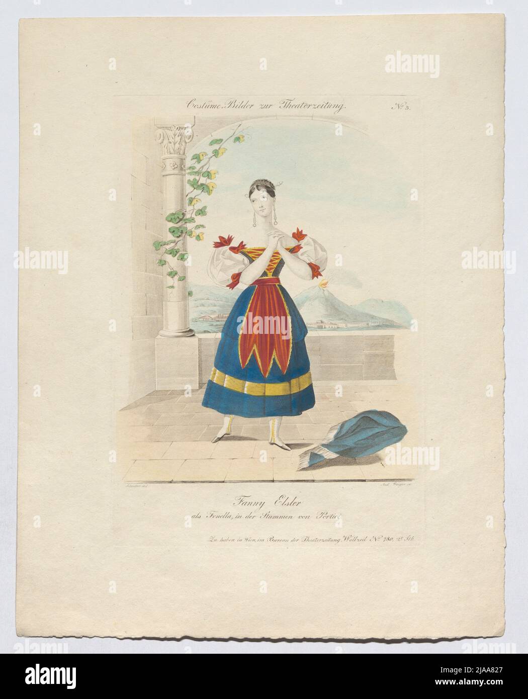 Fanny Elssler as Fenella in the moles from Portici (costume picture No ...