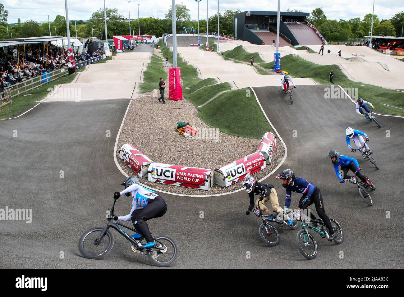 Glasgow, UK. 29th May, 2022. On the second and final day of the UCI BMX ...