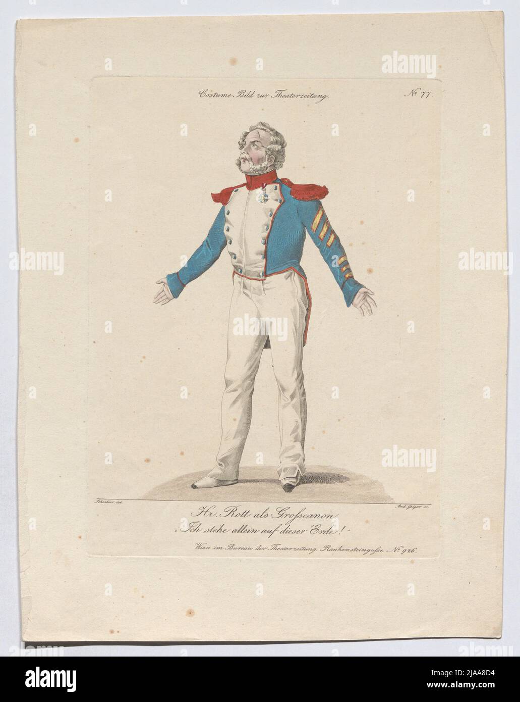 Karl Mathias Rott as Großcanon (costume picture No. 77 for the theater ...