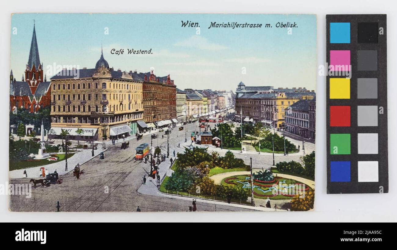 7th, 6th, Mariahilfer Straße - view of the Mariahilfer Gürtel, postcard ...