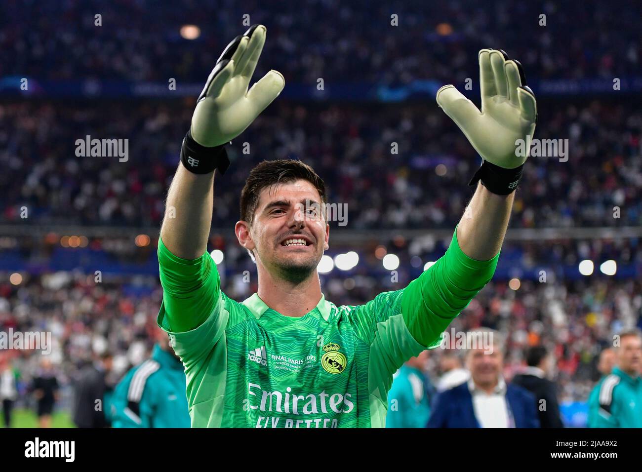 Paris, France. 28th May, 2022. Goalkeeper Thibaut Courtois of Real ...