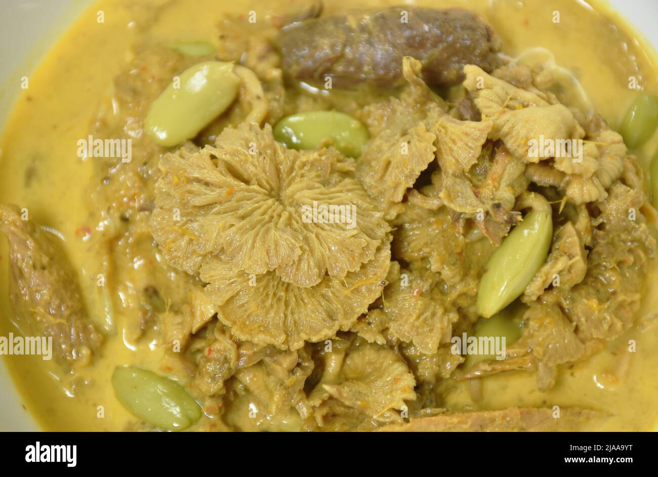 spicy boiled split grill mushroom with roash mackerel fish and Nitta ...