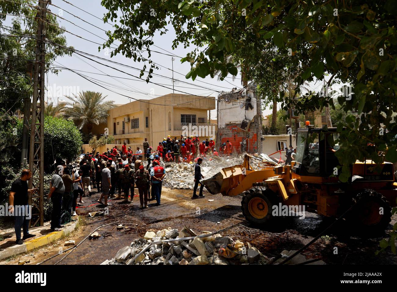 After an explosion caused them to collapse hi-res stock photography and ...