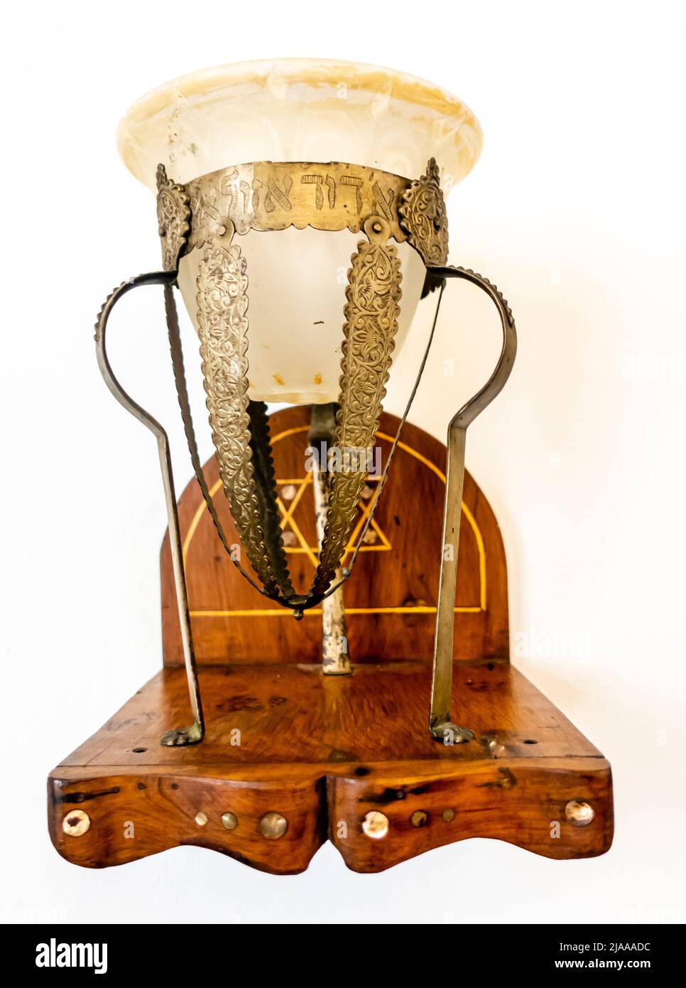 Ner Tamid, sanctuary lamp at Bayt Dakira, Museum of Jewish culture and ...