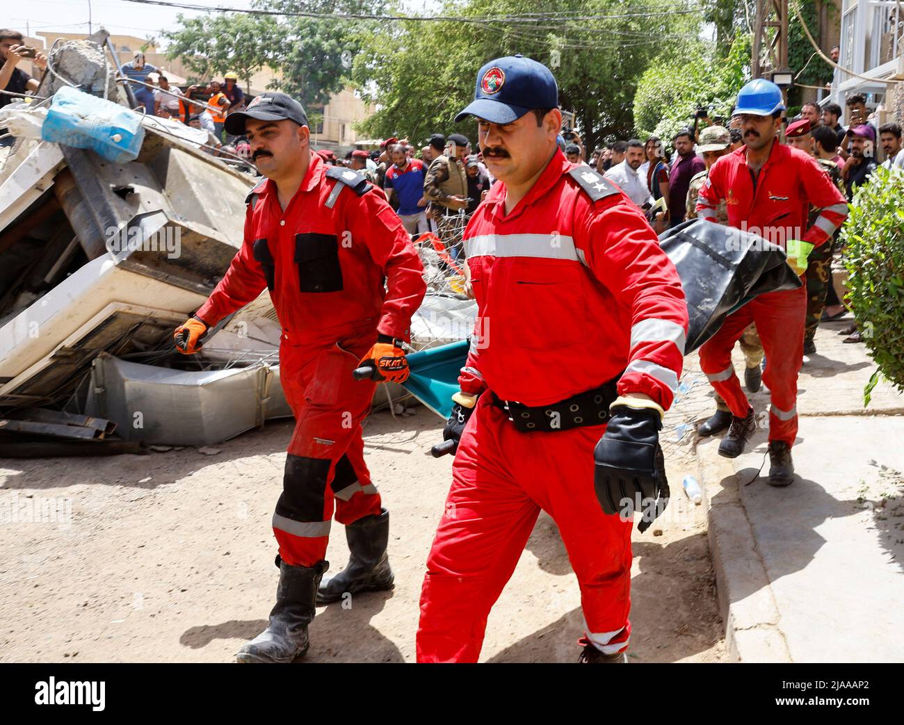 After an explosion caused them to collapse hi-res stock photography and ...