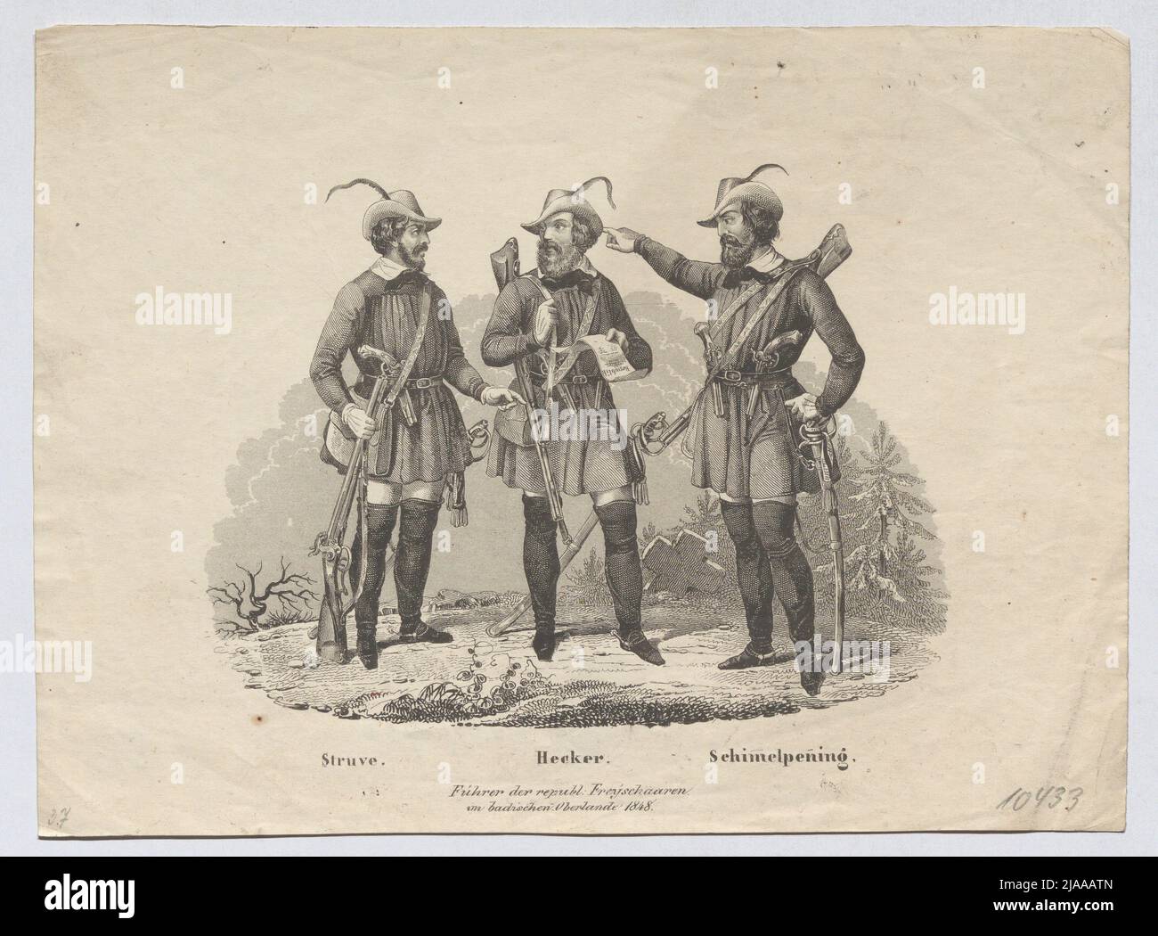 "Struve. Hecker. Schimmelpfing. / Guide of the Republes: Freyscharen ...