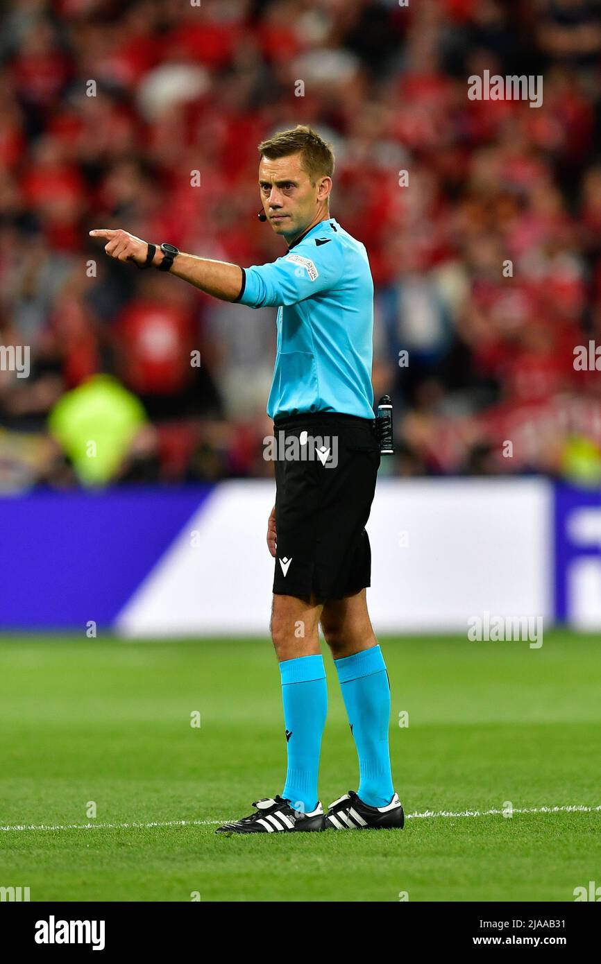 Paris, France. 28th May, 2022. Referee Clement Turpin seen in action ...
