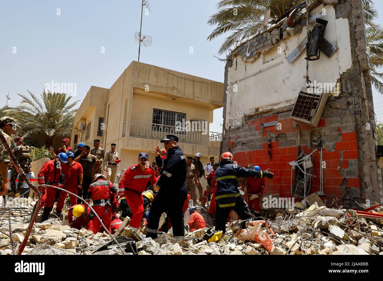 After an explosion caused them to collapse hi-res stock photography and ...