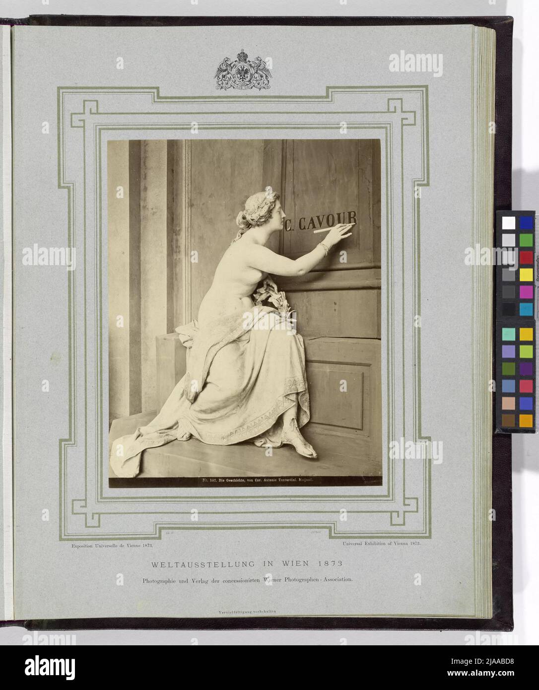 World Exhibition 1873: "The History", sculpture by Antonio Tantardini (No. 197). György (Johann ...