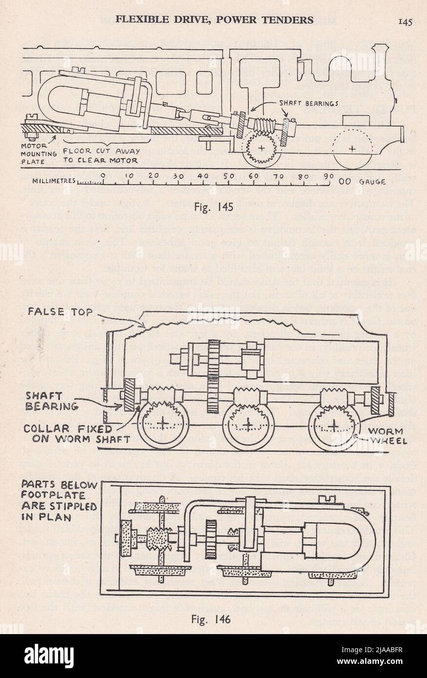 Vintage diagram of miniature locomotive construction Stock Photo - Alamy
