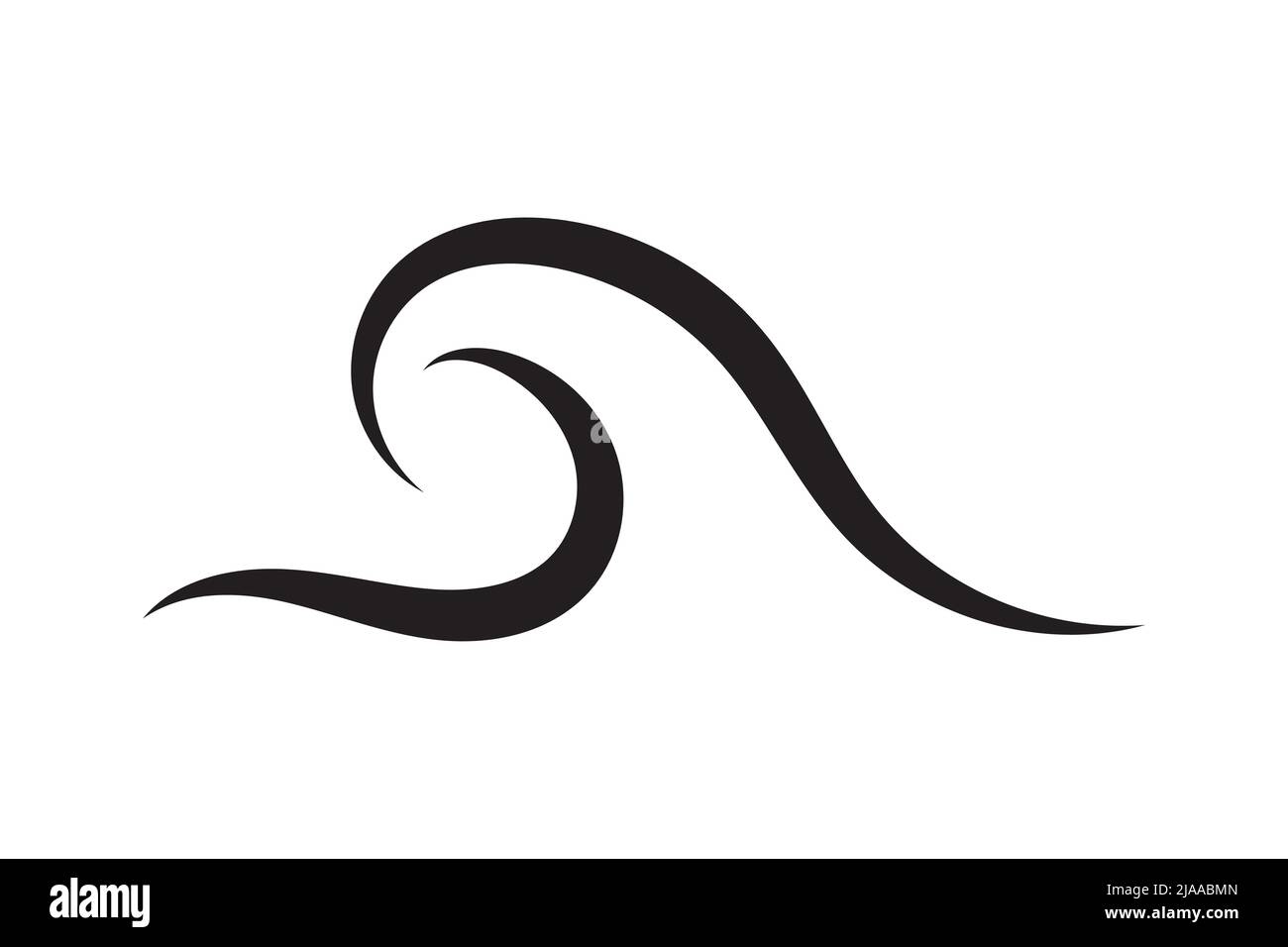 Sea icon wave illustration vector design. Ocean logo graphic element ...