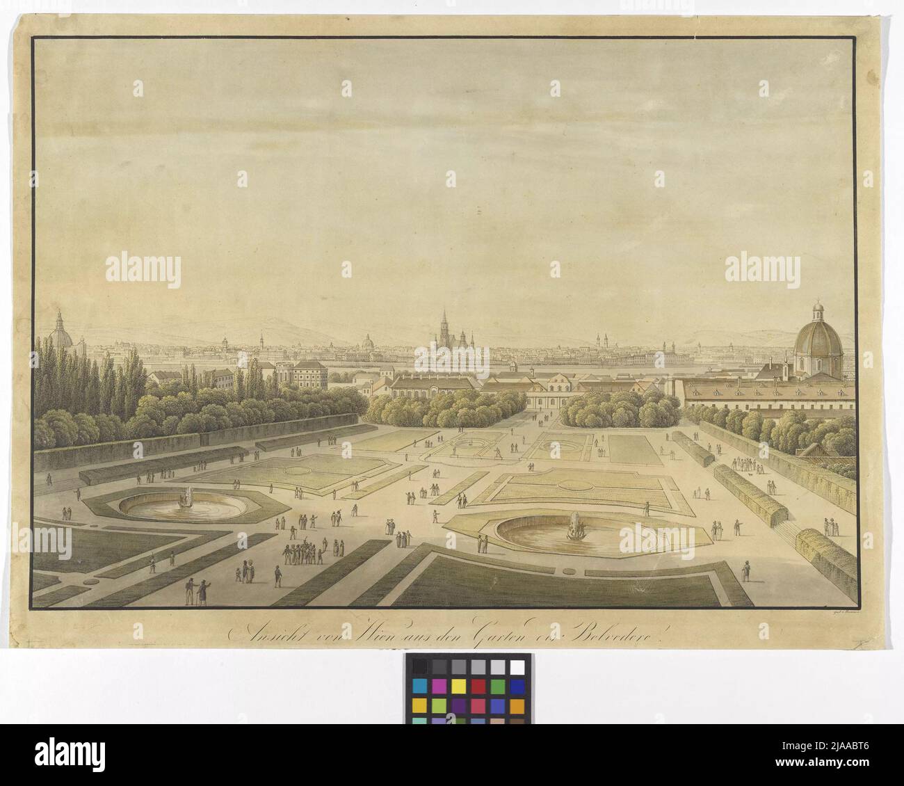 Panorama of the city of Vienna from the south ("Vienna view from the ...