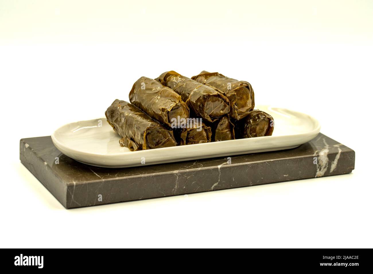 Leaf Wrap. Traditional Turkish cuisine delicacies. Stuffed with grape ...