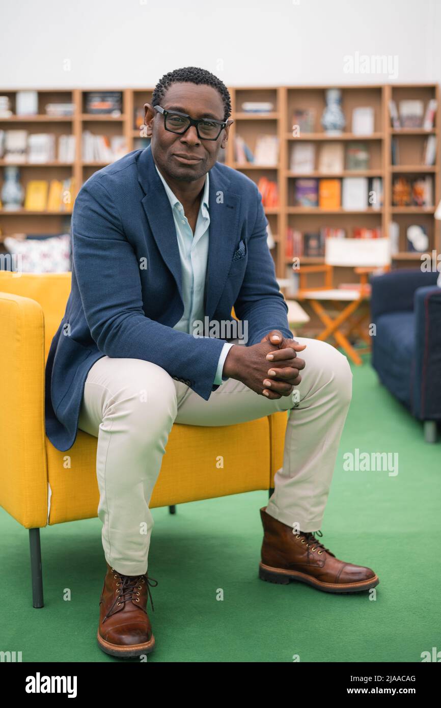Hay-on-Wye, Wales, UK. 29th May, 2022. David Harewood Portrait at Hay ...