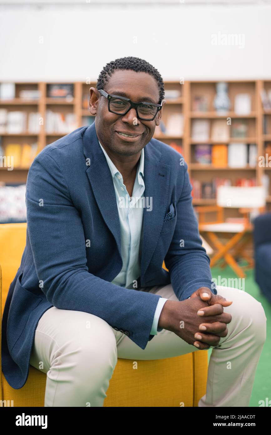 Hay-on-Wye, Wales, UK. 29th May, 2022. David Harewood Portrait at Hay ...