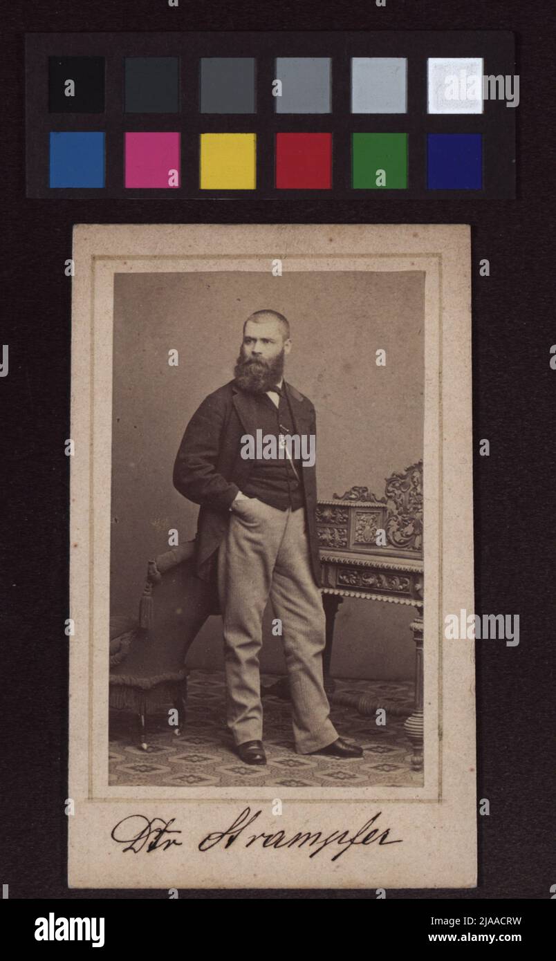 Friedrich Strampfer (1823-1890), actor. Unknown, photographer Stock ...