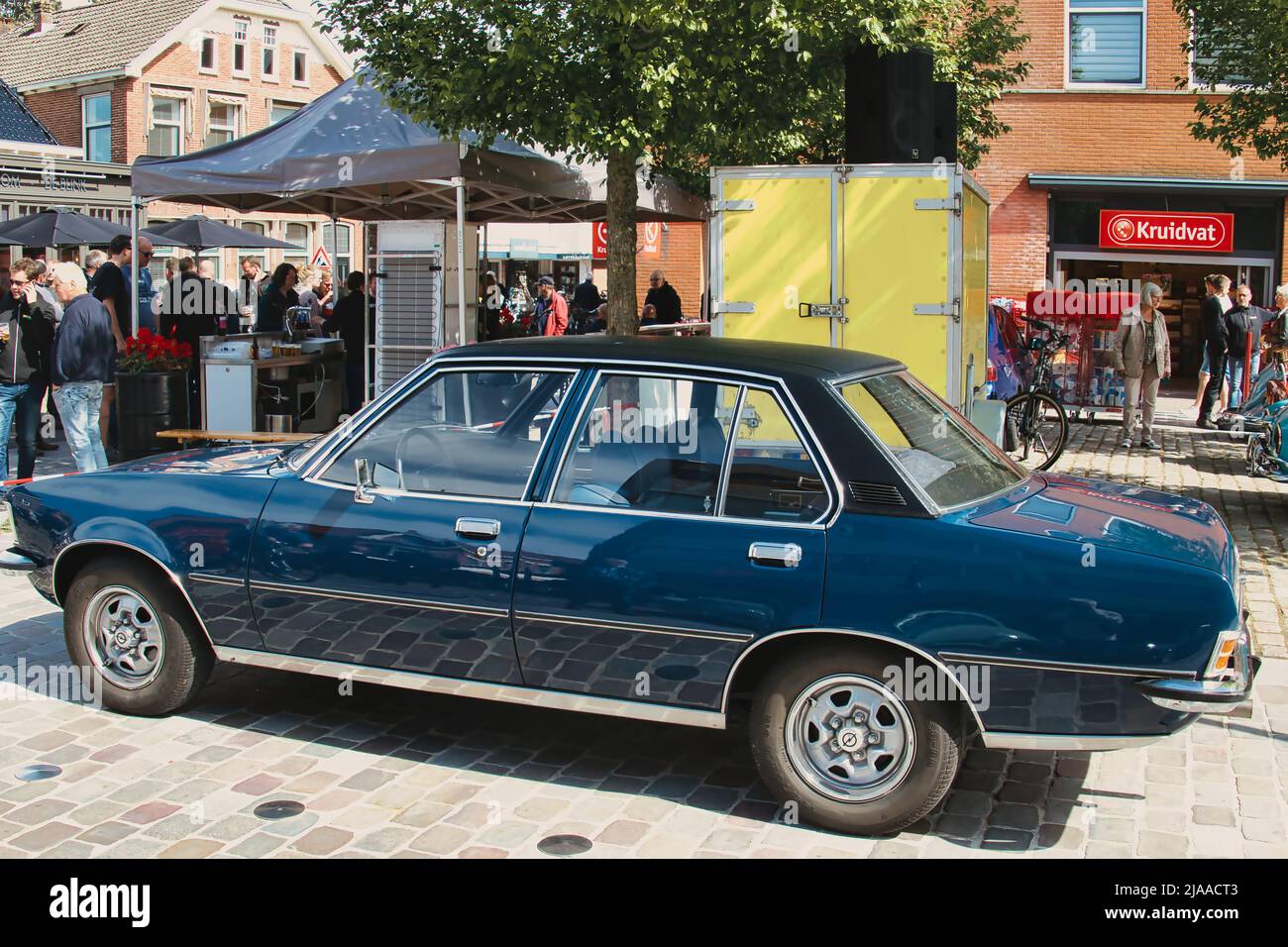 Vintage car Opel Commodore automatic at a classic car show in Uithuizen ...