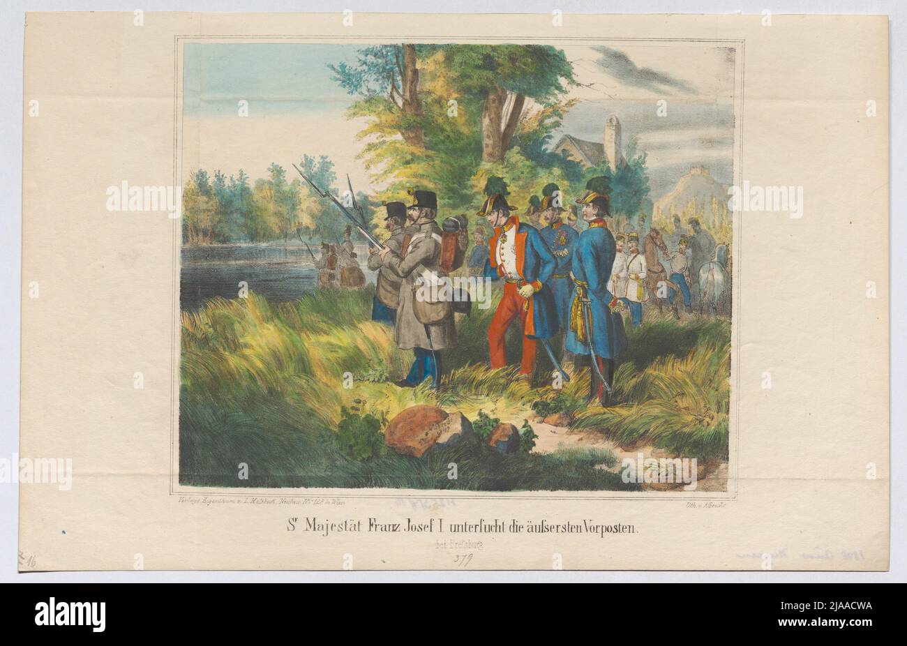 "SR Majesty Franz Josef I examines the most extremely outposts. / At ...