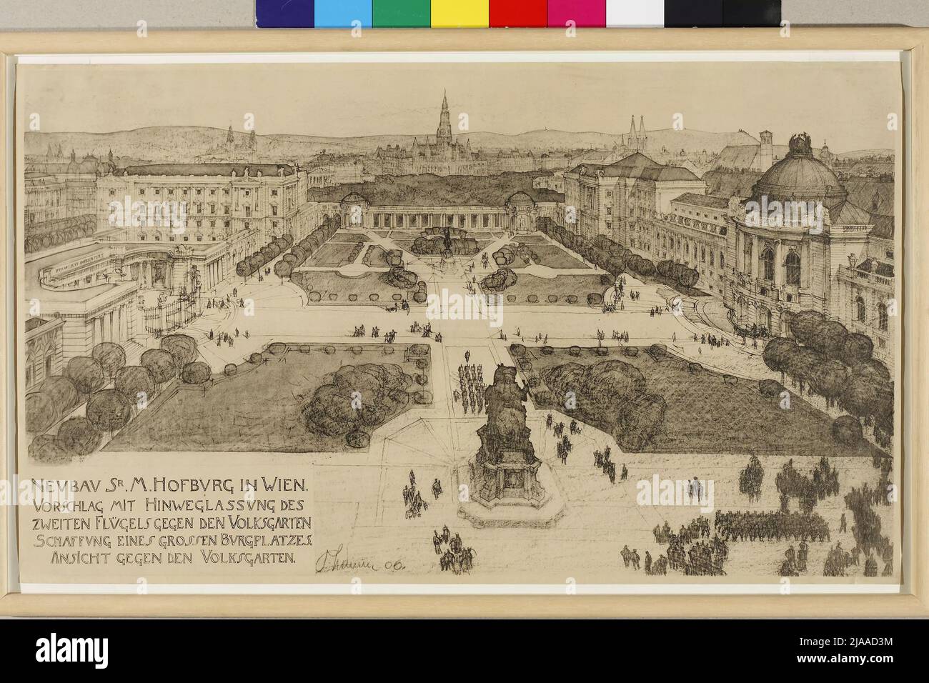Project for the expansion of the Hofburg in Vienna, 3rd view against ...