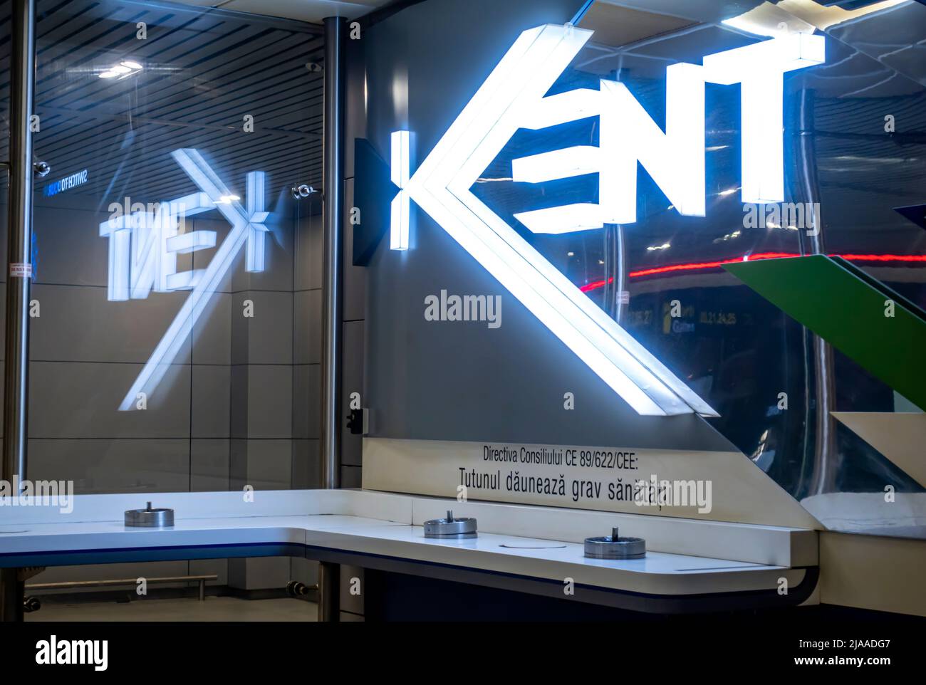 Kent smoking lounge in the terminal of Henri Coandă International ...