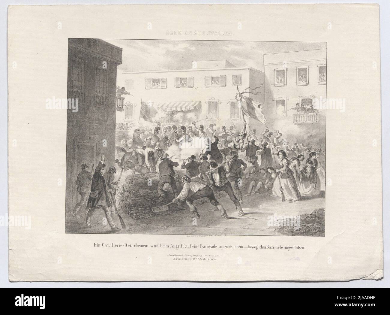 "A cavalry detachement is locked by another - movable barricade when ...