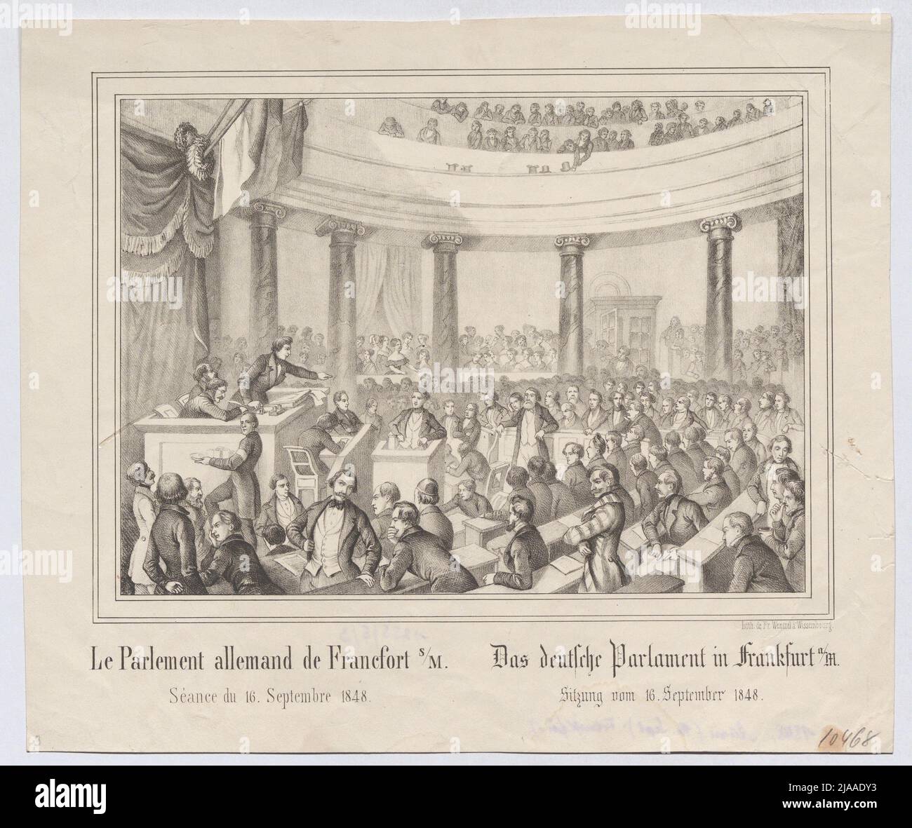 Lithograph by fr wentzel hi-res stock photography and images - Alamy