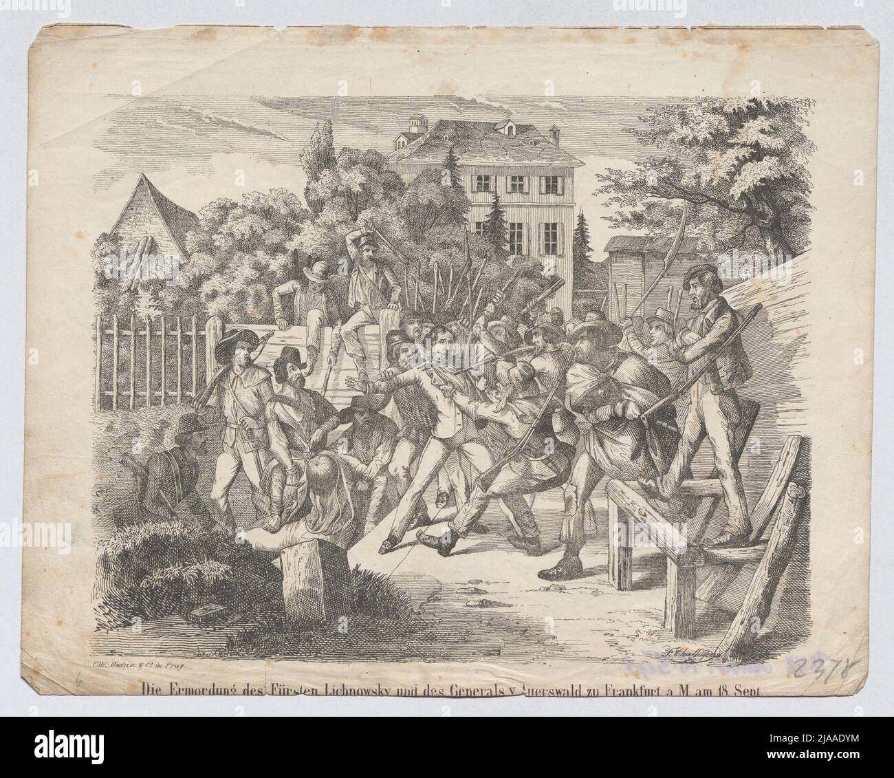 "The murder of Prince Lichnowsky and General by Auerswald zu Frankfurt ...